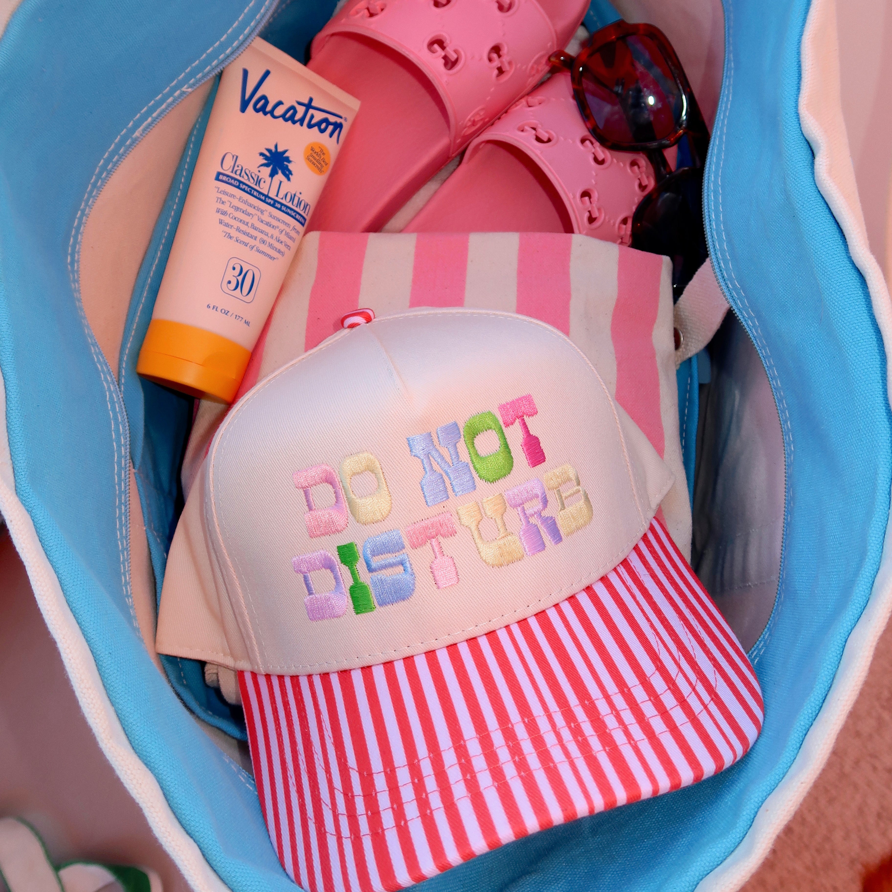 Do Not Disturb- Pink Striped Bill – Ruby Moon